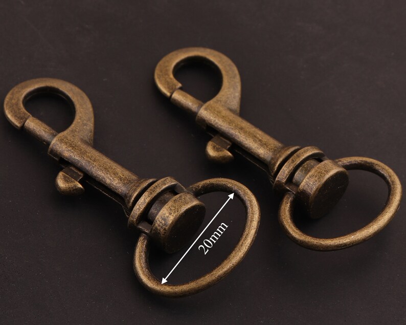 20mm and 14mm Metal Swivel Hook Bronze Key Chain Clips-hooks | Etsy