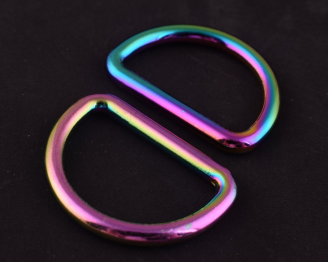 1 Inch (25 Mm) Rainbow D Rings/buckles Alloy D Ring Belt Buckle,jump ...