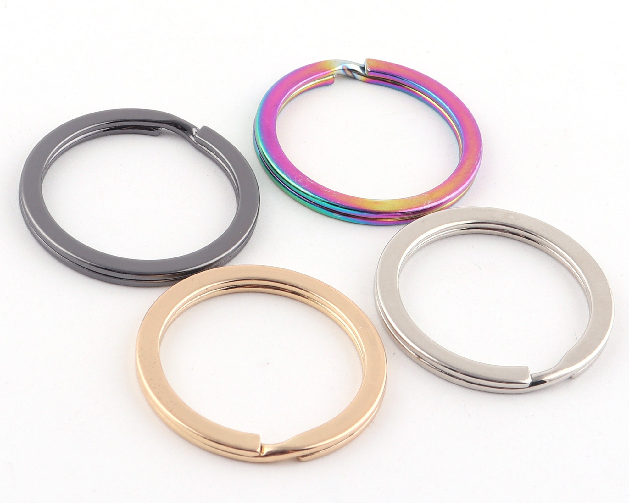 125 Mmround Flat Split Rings Key Rings - Etsy