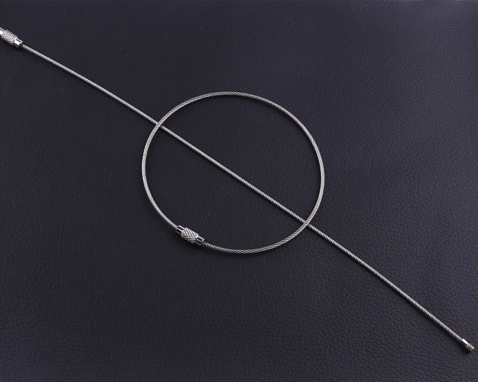 10 Pcs Large Stainless Steel Wire With Screw Clasp,silver Wire Cord ...