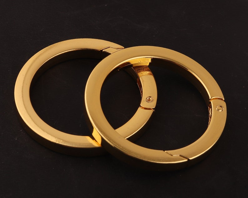 33mm Rose Gold and Gold Round Ring Gate Silver Spring Snap - Etsy