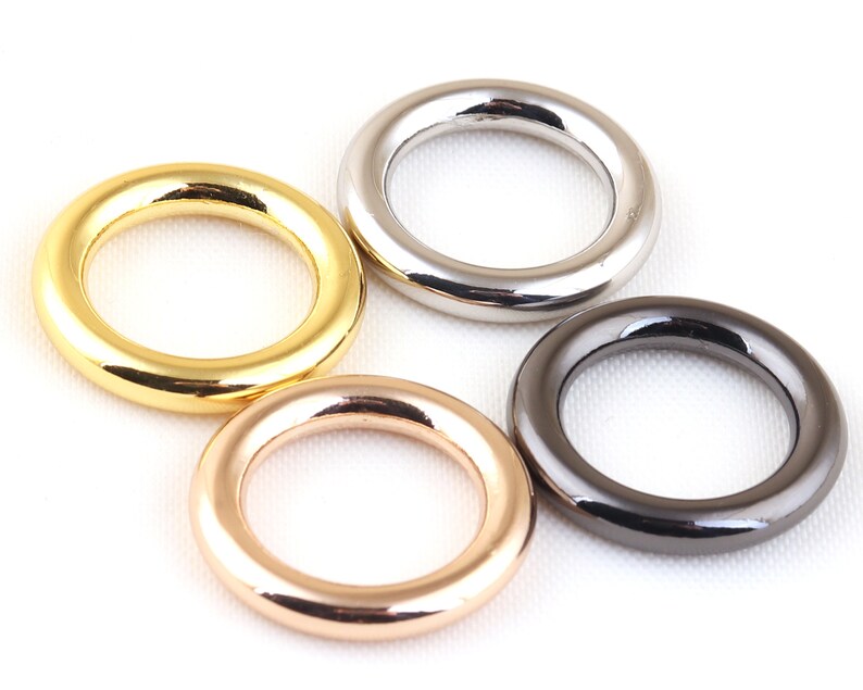 14 Mm Gunmetal,light Gold Mini Metal O Rings Purse Ring Round Rings O ...