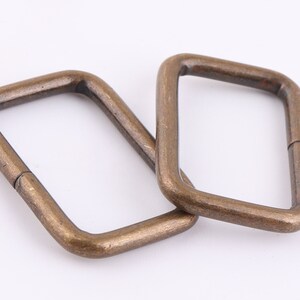 32 Mm Rectangular Wire Loops / Rings-bronze Rectangle Ring,purse ...