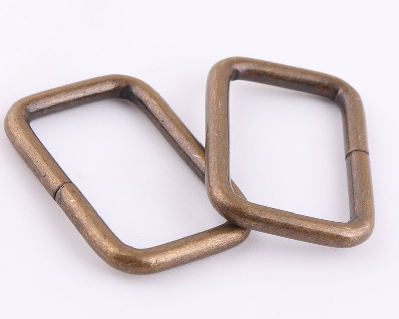 32 Mm Rectangular Wire Loops / Rings-bronze Rectangle | Etsy