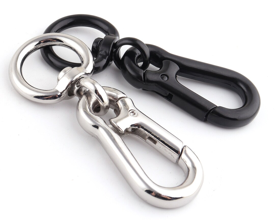 84*20 Mm Silver and Black Swivel Clips,snap Hook Swivels,key Chain ...