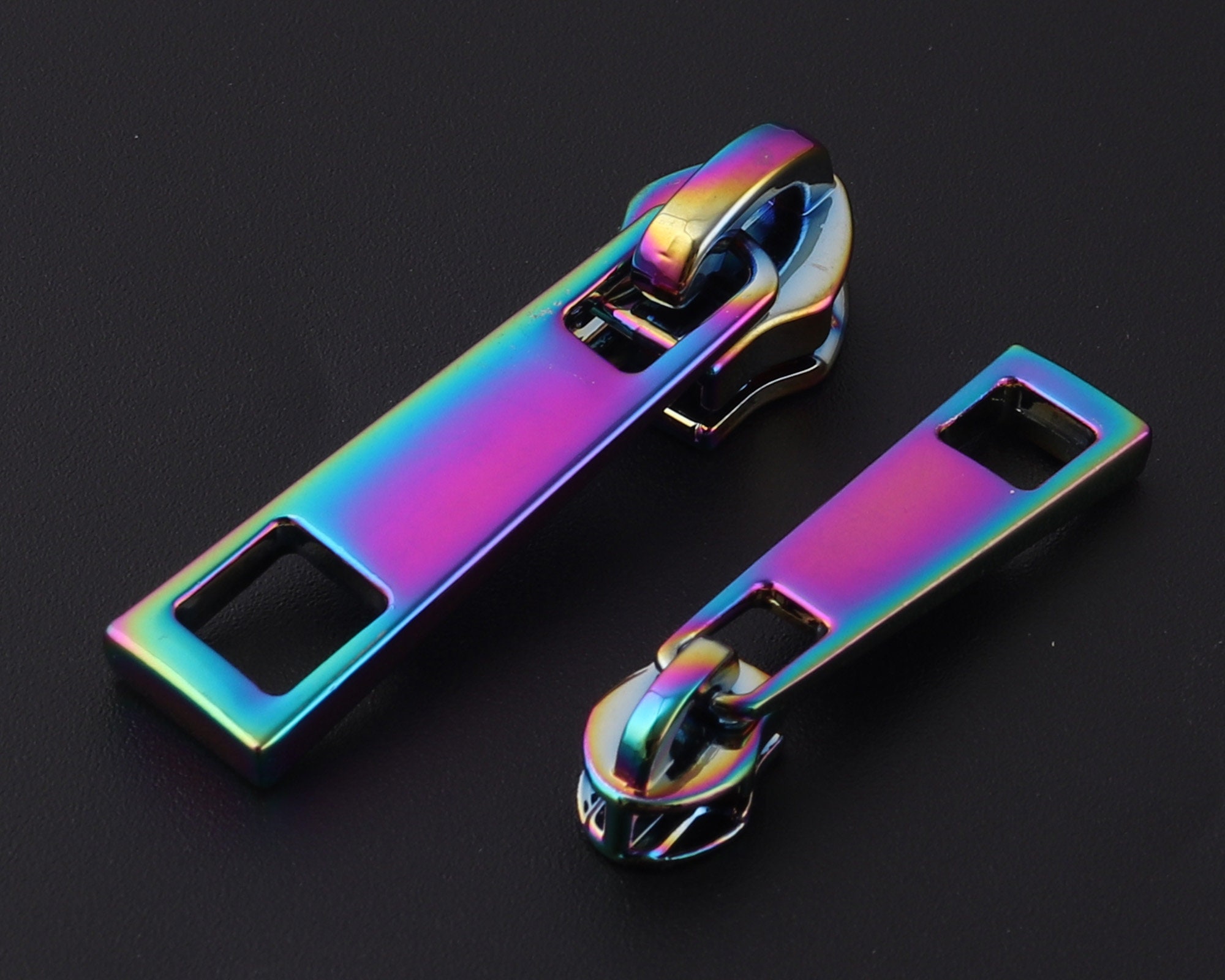 Rainbow 3 and 5 Zipper Heads Pullermetal Zipper - Etsy