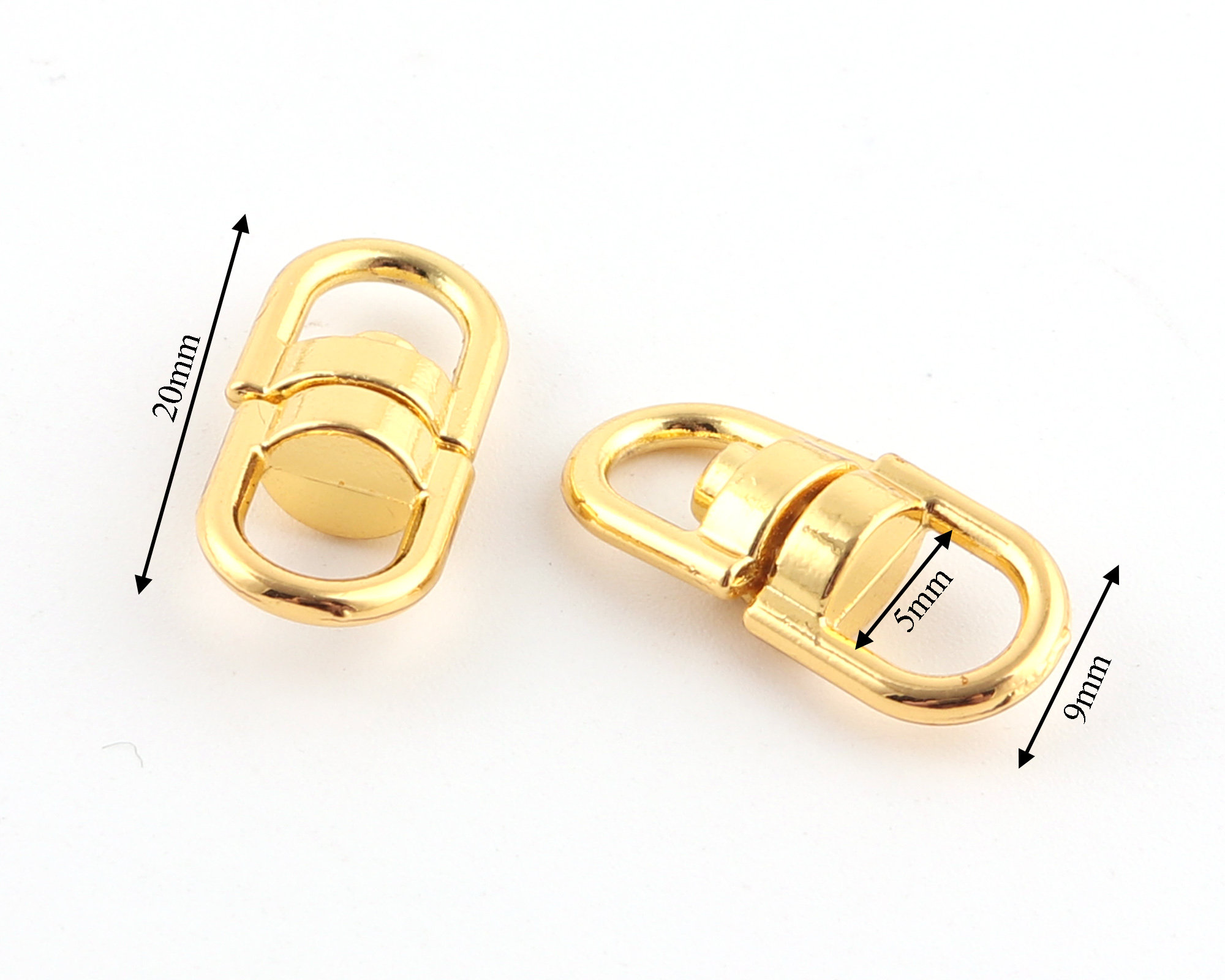 20 Mm Swivel Connector Double Loops Swivel Clasps-swivel Hooks - Etsy