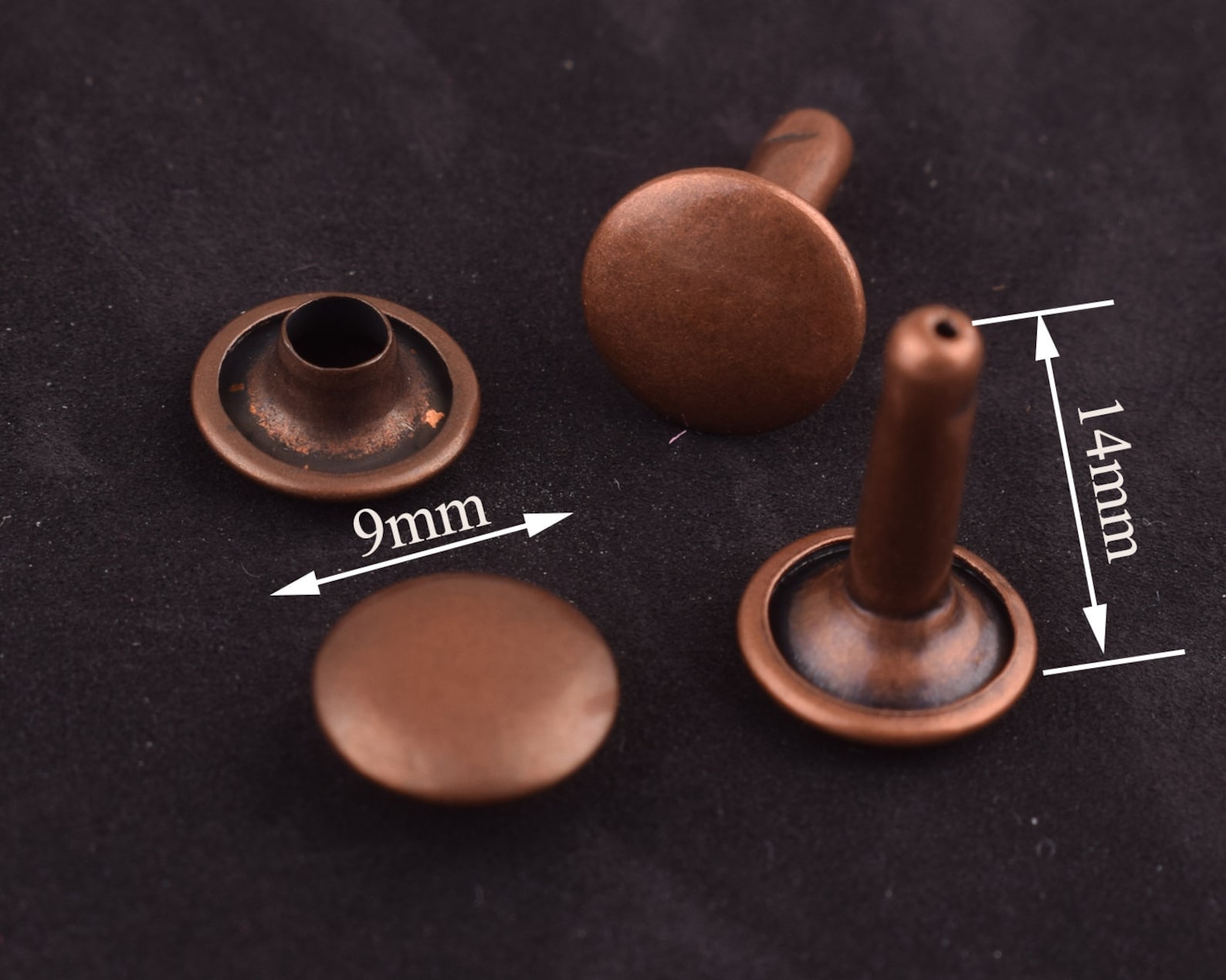 100 Sets 914 Mm Studs Rivets Antique Copper Rivets Metal - Etsy