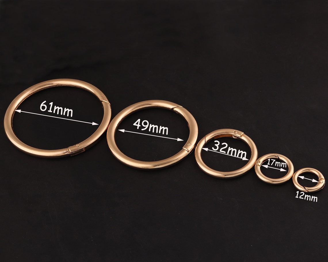 Gold O-rings Metal O Rings Spring Ring Clasp Push Gate O Ring - Etsy