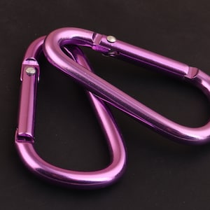 Purple Carabiner D Buckle,38*25mm Climbing Keychain Clip,key Ring Clasp ...