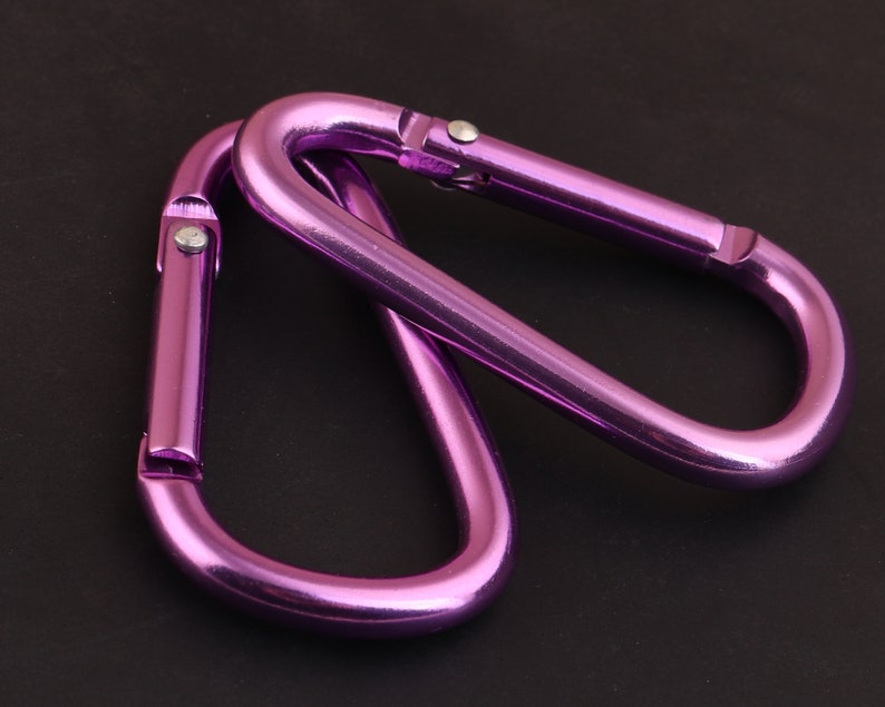 Purple Carabiner D Buckle3825mm Climbing Keychain Clipkey - Etsy