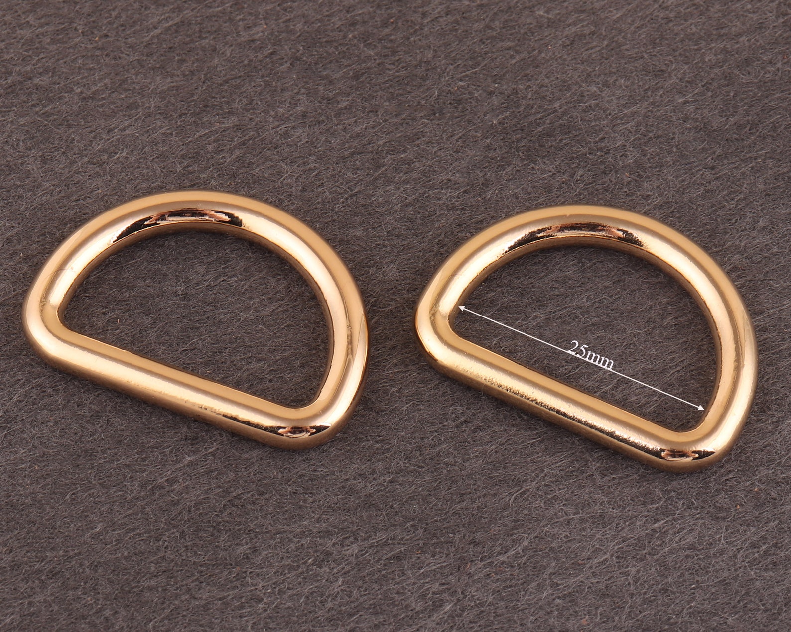 1 inch25 mmgunmetal and gold D Ring Leash Seamless D Loop | Etsy