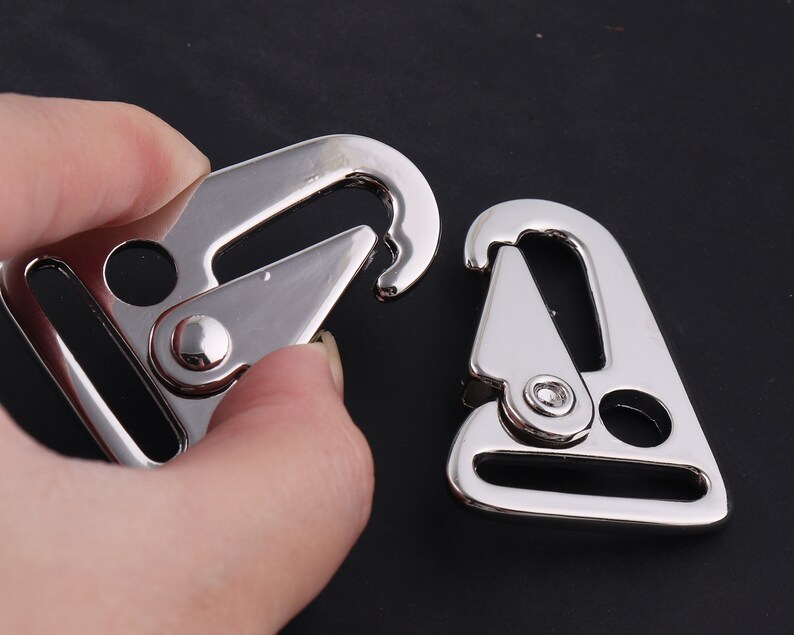 1"(24 Mm)silver Metal Snap Hook Sling Clip Spring Gate Hook Bag ...