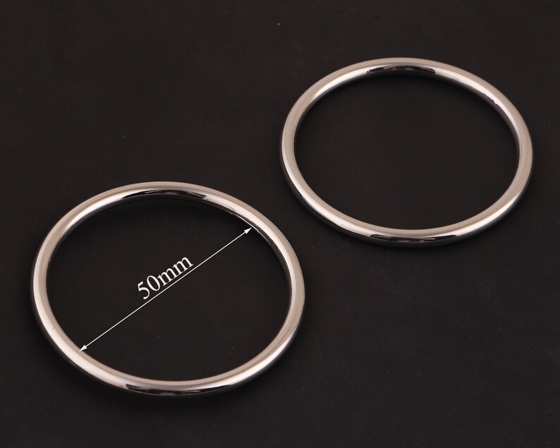 2 inch50mm Metal O Rings Welded Metal Loops silver Round | Etsy
