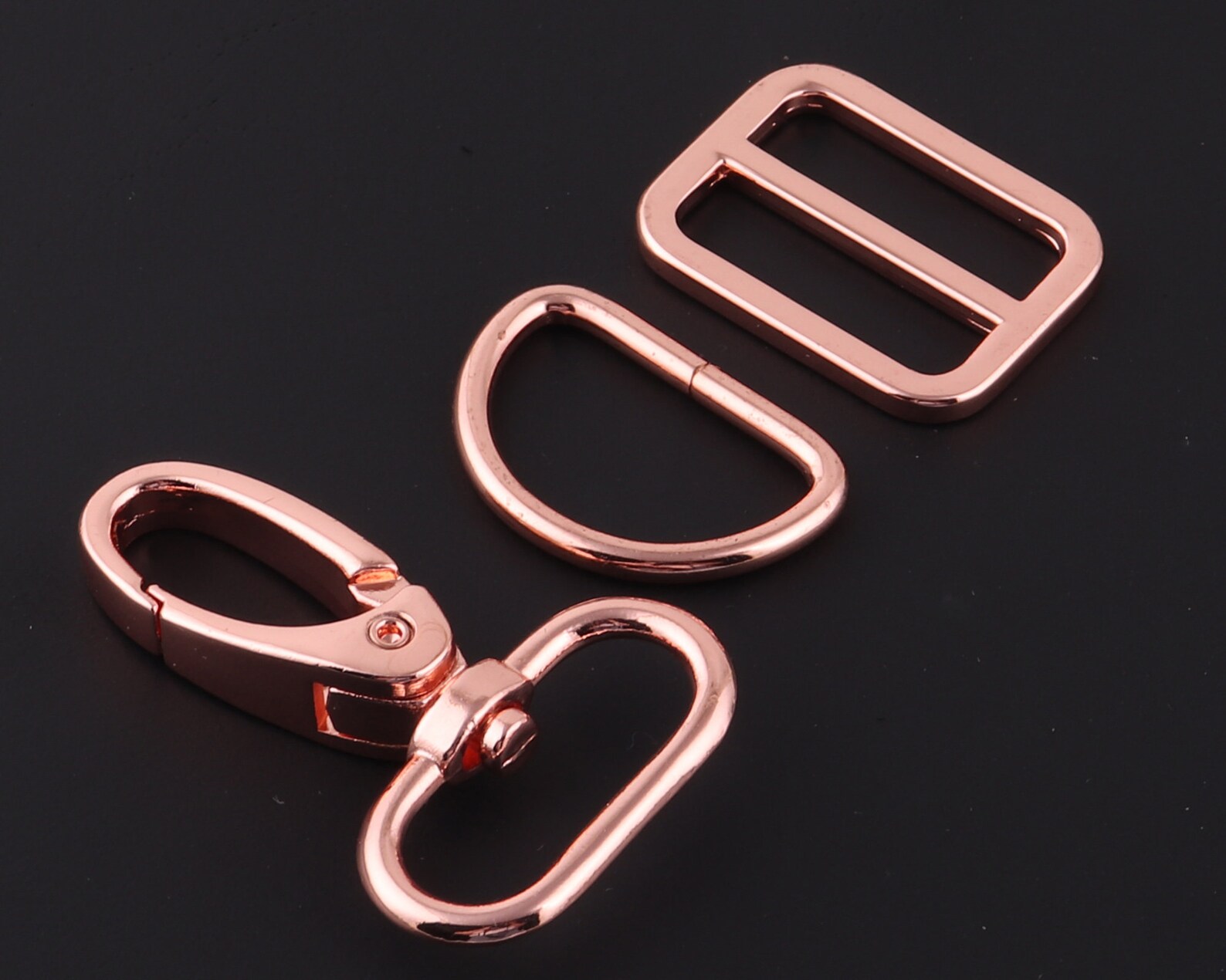125 Mm Rose Gold Swivel Clasp With D Ring Metal - Etsy