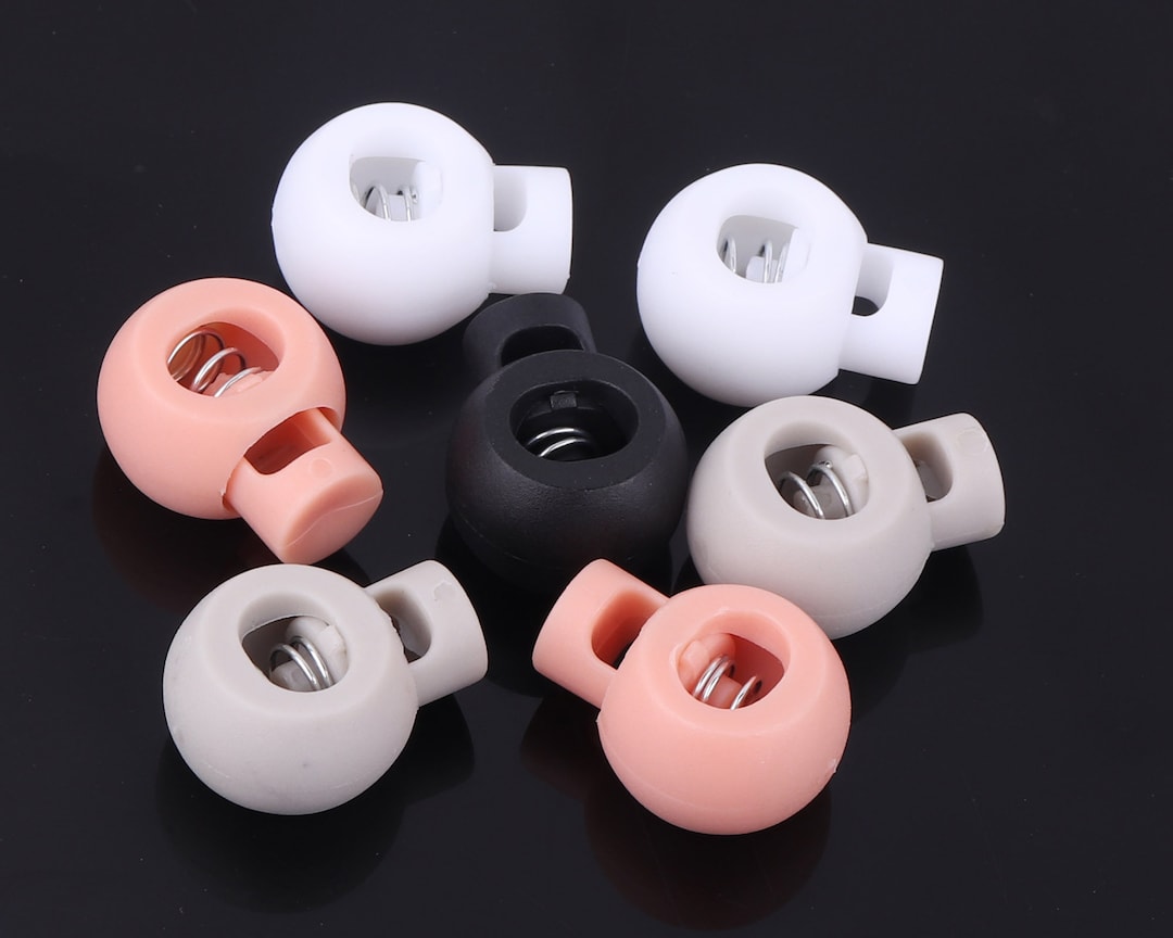 Plastic Cord Stopper Locks Single Hole Toggle Cylinder Cord Lock for 4 ...