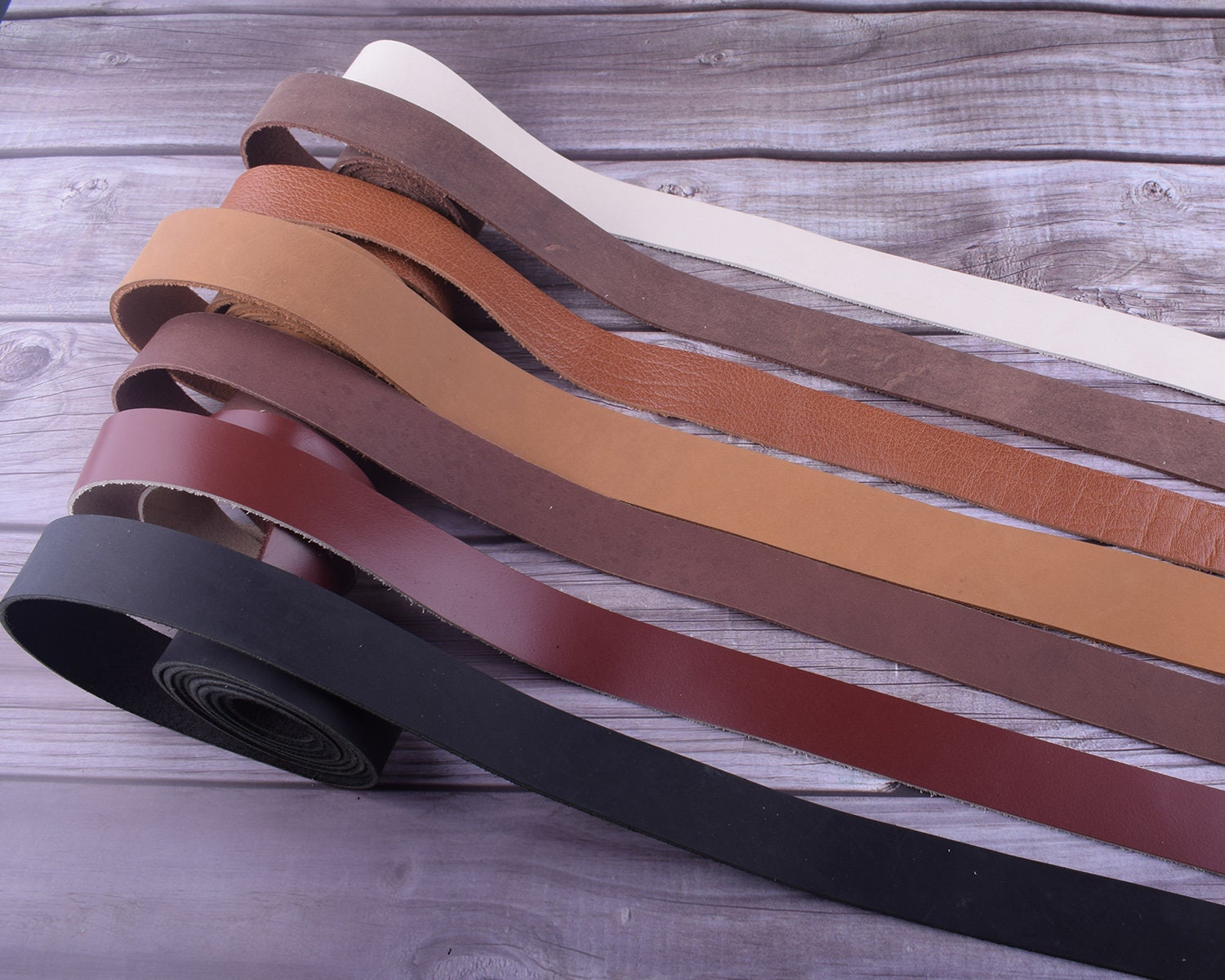 1 inch Natural leather strapscolorful leather laceleather | Etsy