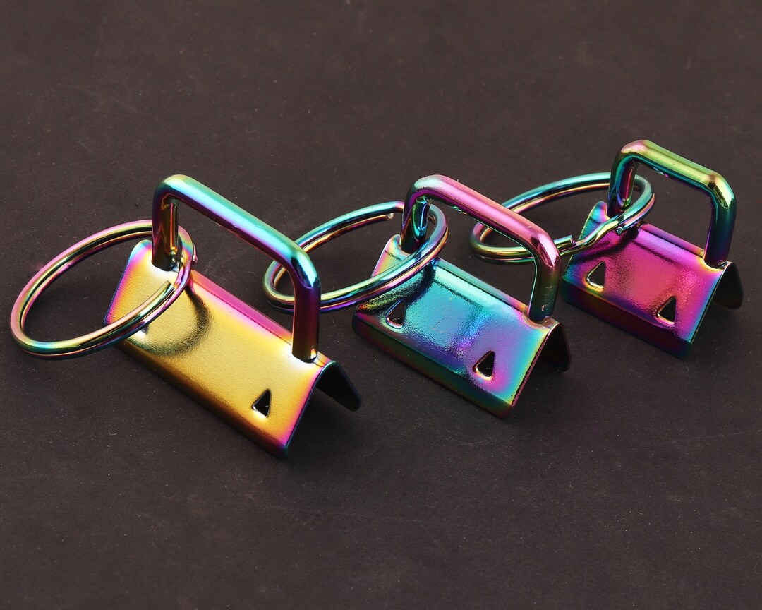 Heavy Duty 1 Inch (25mm) Rainbow Key Fob Hardware With Keychain ...