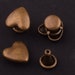50 Pcs Bronze/silver Rivets 8*8 Mm Heart-shape Rivet Metal Button ...