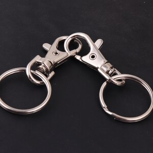 Silver Swivel Clips With 25mm Key Ring,snap Hook Swivels,key Chain ...