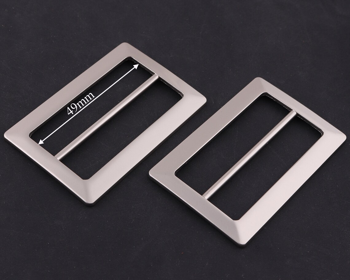 2inch(49 Mm)silver Flat Metal Slide Buckle Triglide Strap Keeper ...