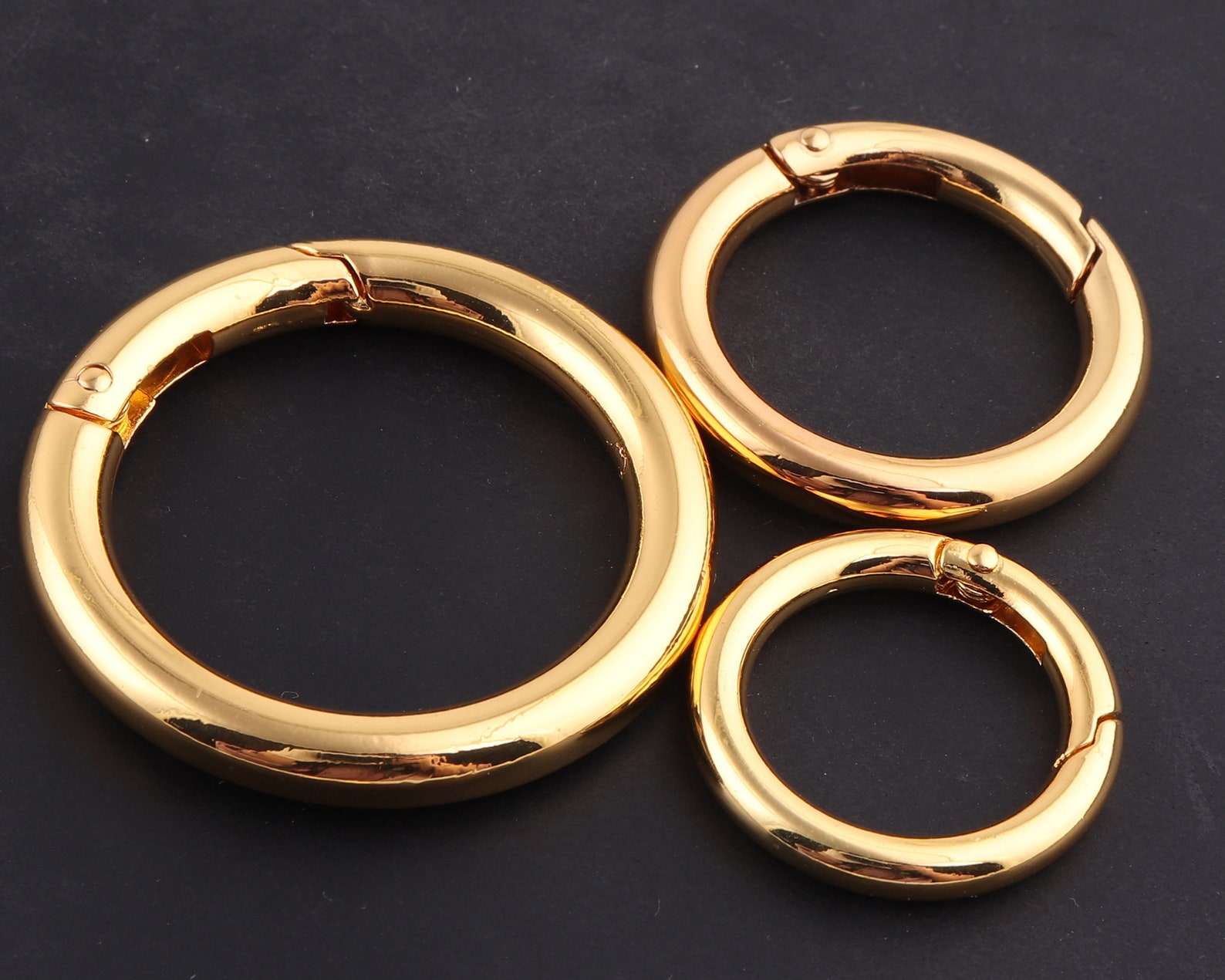 Spring Gate Ring Thin Spring Ring Push Gate Snap Hook Purse O - Etsy