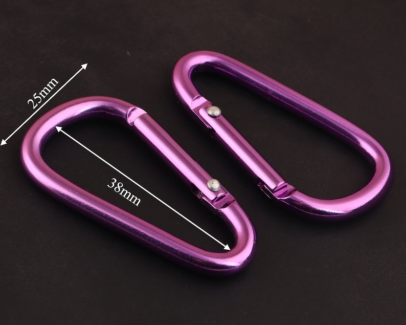 Purple Carabiner D Buckle3825mm Climbing Keychain Clipkey - Etsy