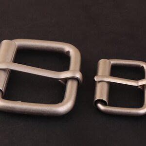 33mm and 25mm Matte Silver Adjustable Belt Buckle Metal Slide Buckles ...