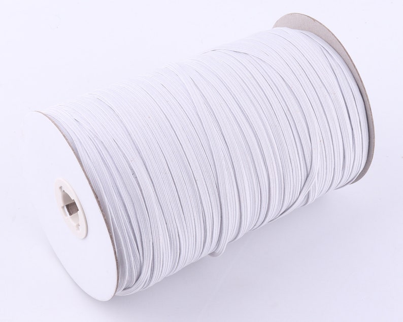 8mm White Flat Elastic Cord for Face Mask Stretch Cord Elastic - Etsy