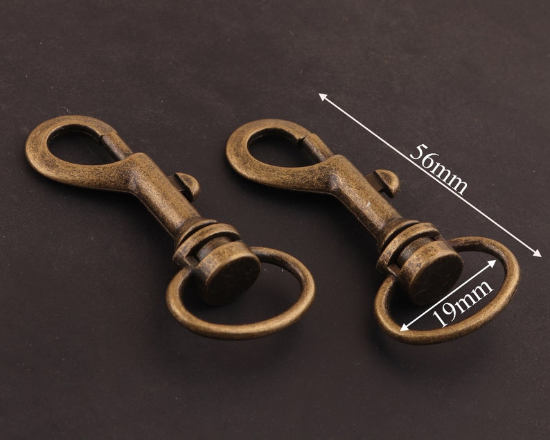 Metal swivel hook silver and bronze key chain clips-hooks for | Etsy