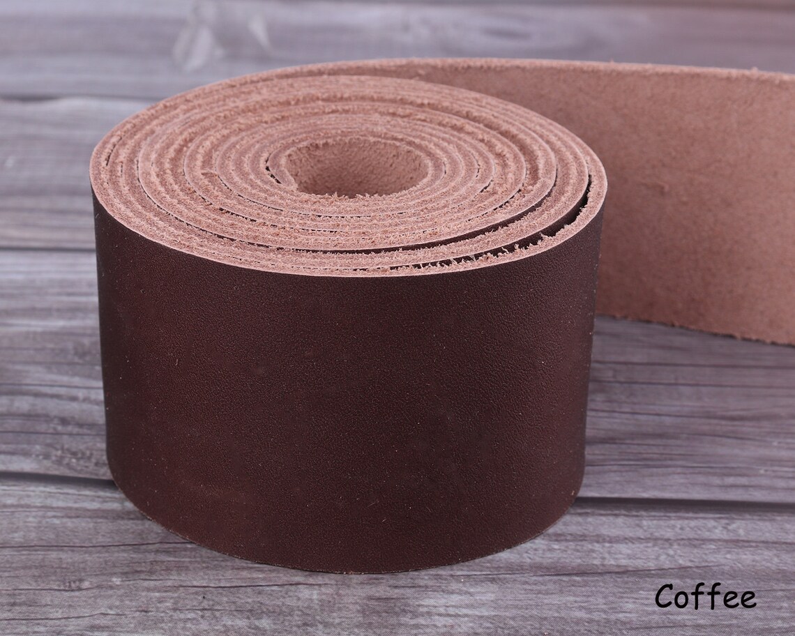 2 Inch Wide Natural Leather Strapblack/coffee Long Leather | Etsy