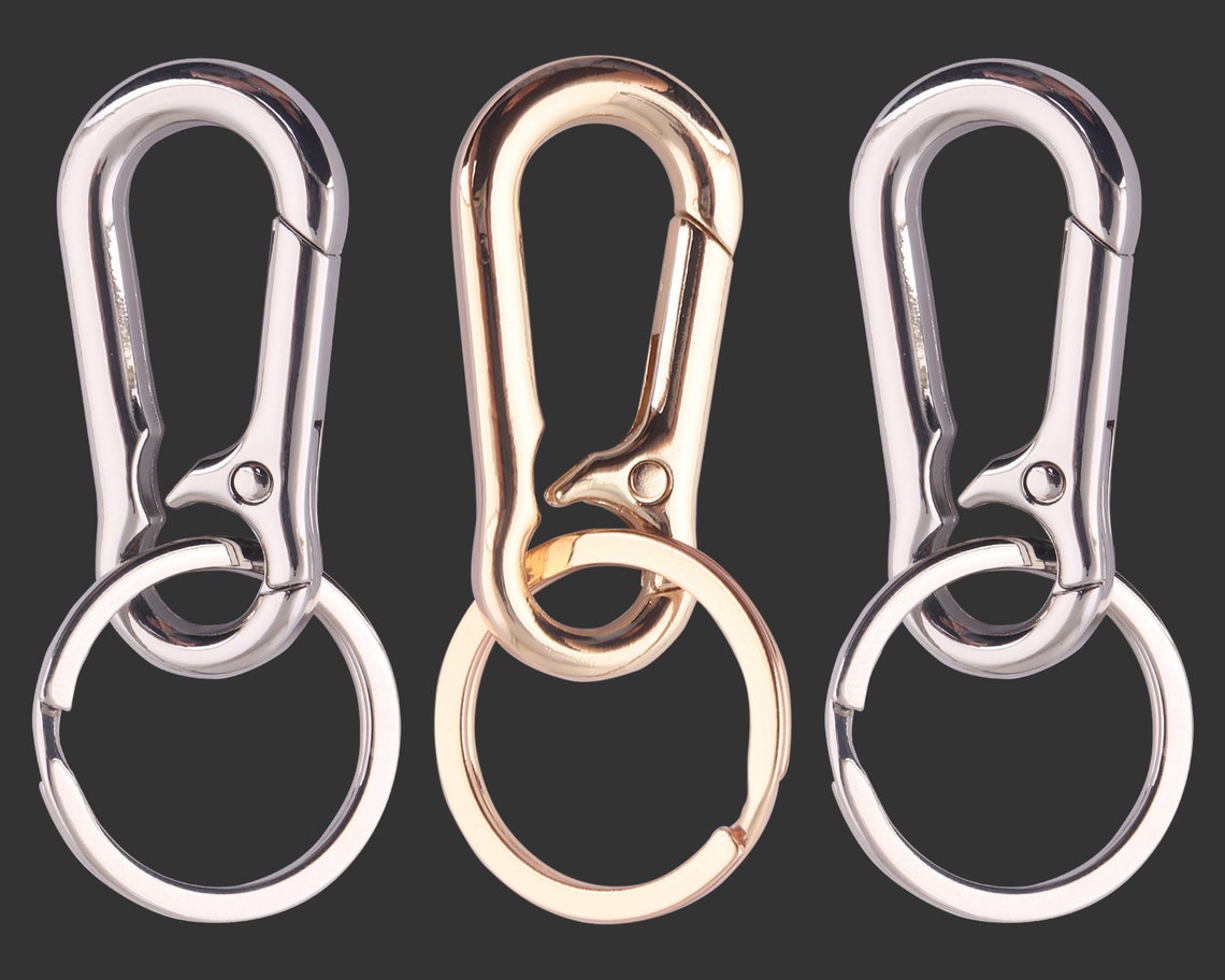 Gold Metal Carabiner Clip Key Ring Key Chain Key Charm Holder Organizer ...