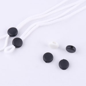 Elastic Cord Lock Adjuster Round,silicone Clip for Face Mask Adjuster ...