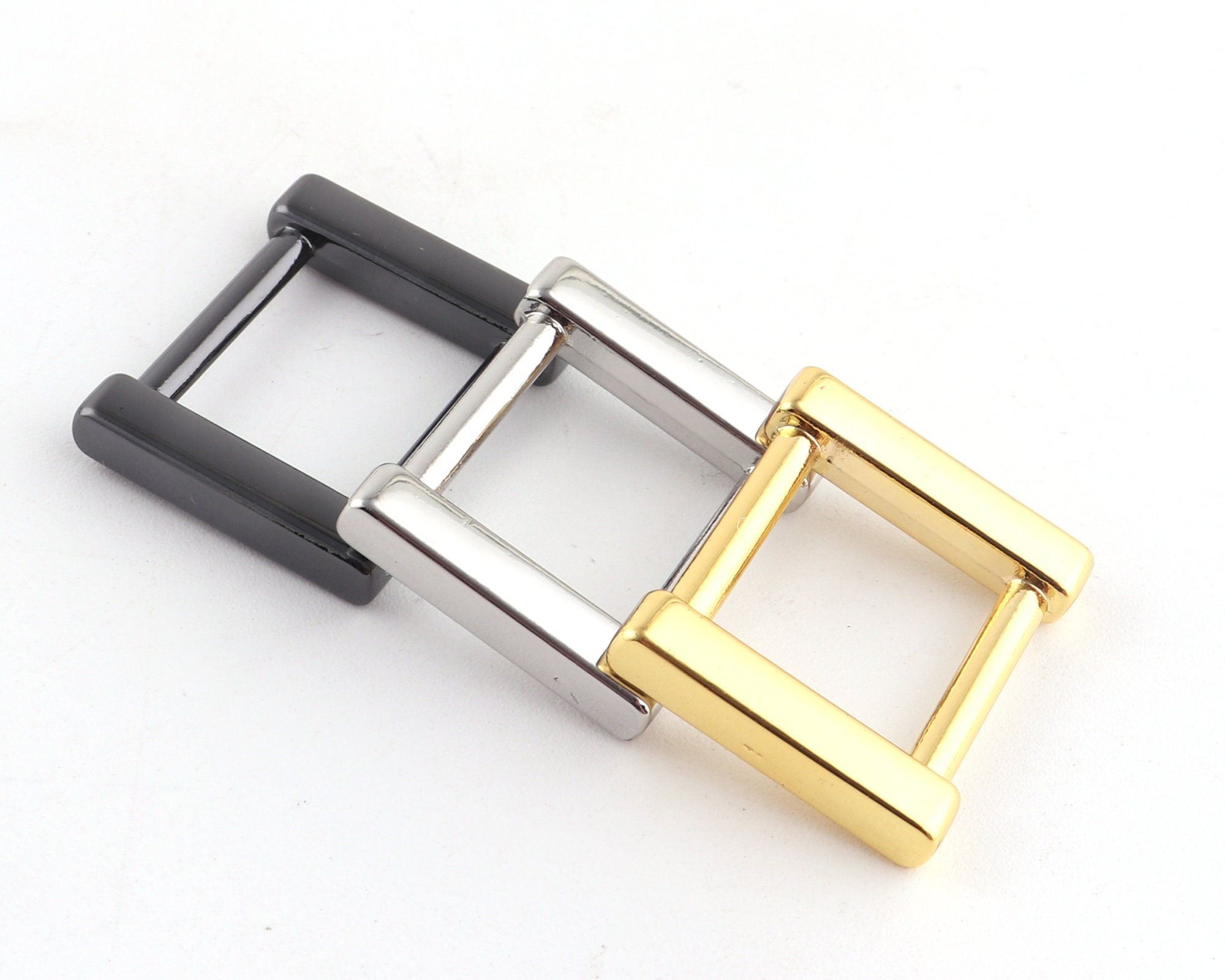Silver/gold/gunmetal Purse Ring Rectangle Buckle Strap Connector Belt ...