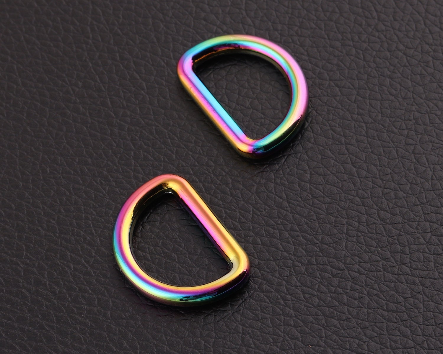 6 Pcs Rainbow D Rings 20 Mm Metal/alloy D Ring Belt Buckle,jump Ring ...