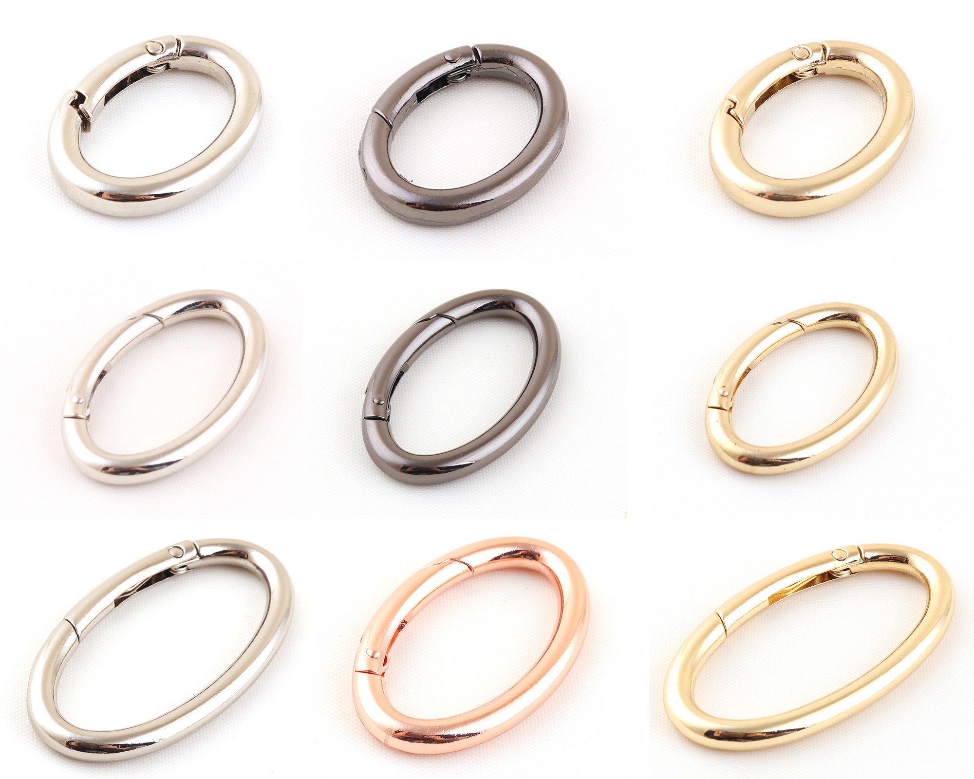 Oval Spring Ring Claspround Ring Gate Oval Spring Snap Hooks - Etsy