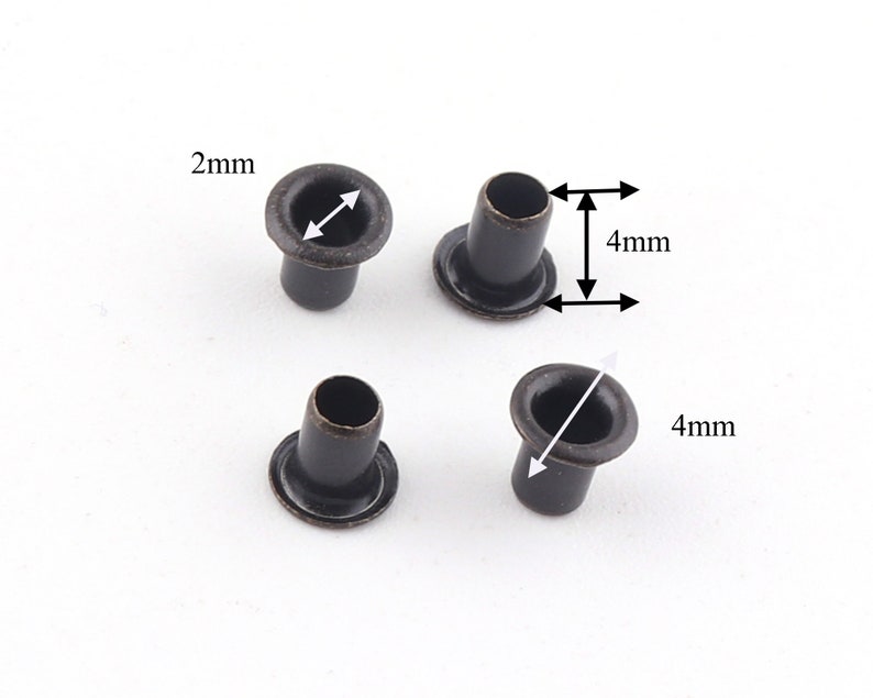 Mini 2mm Black,silver and Gold Brass Eyelets Grommets Metal Eyelet ...