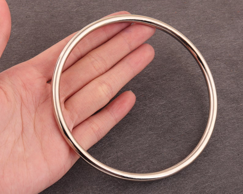 90mm Silver and Gold Large Round Ring Closed Ring Metal Jumbo | Etsy