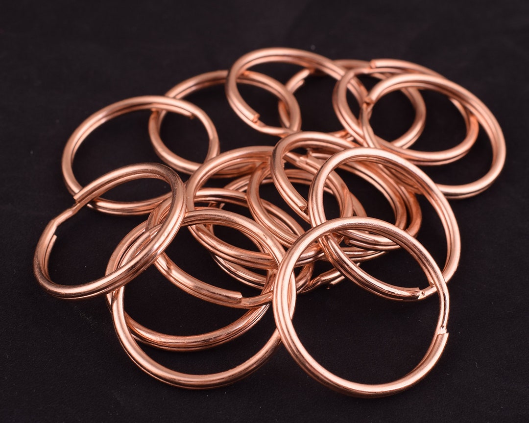 50pcs 21mm Rose Gold Split Rings,jump Rings Double Loops Bulk Jump Rings Split Ring Double Loop ...