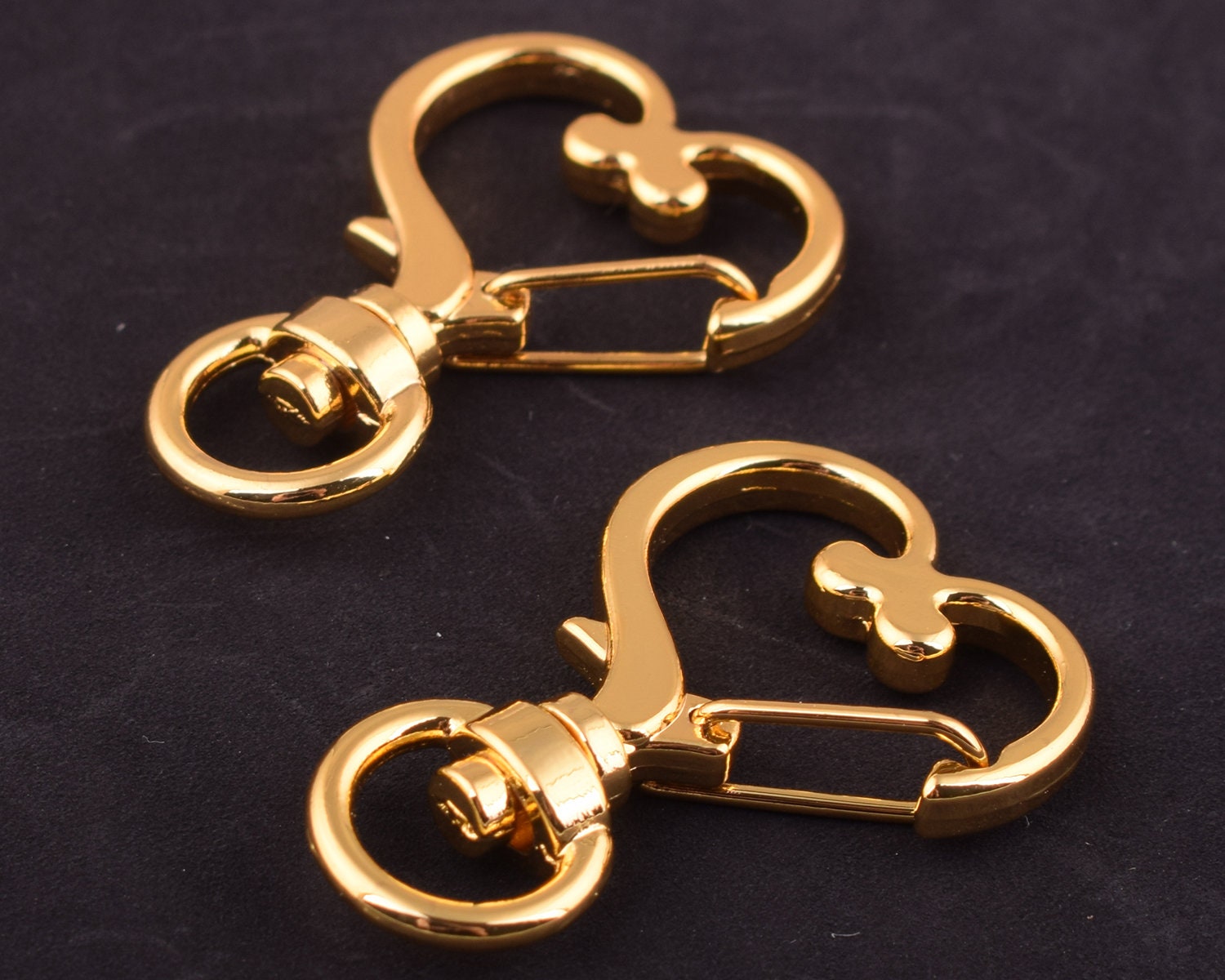 6 Pcs 35 Mm Gold Swivel Clasp/swivel Snap Hook,lobster Claw,love Swivel ...