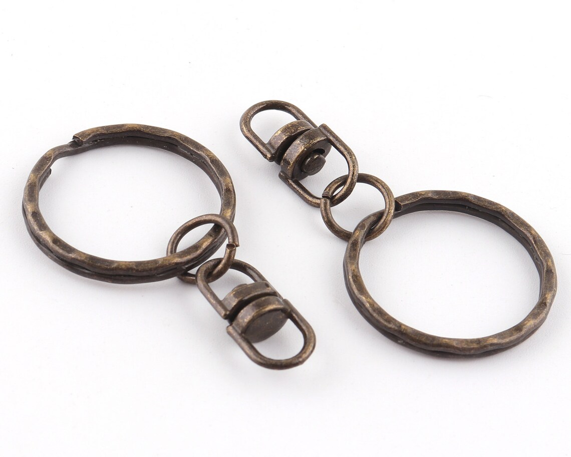 Key Chain Rings with Attached ChainSplit Key Chain | Etsy