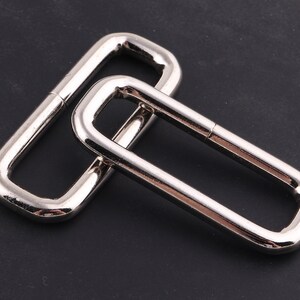Silver Metal Rectangle Rings Strap Ring Rectangle Buckles Purse Rings ...