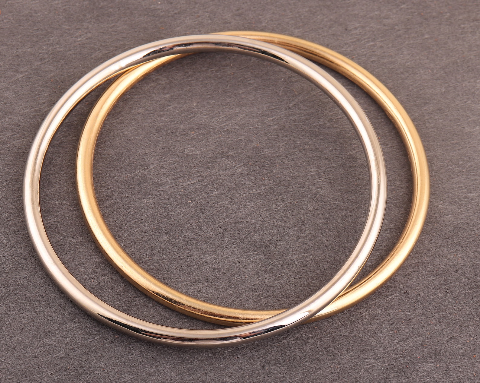 90mm Silver and Gold Large Round Ring Closed Ring Metal Jumbo | Etsy