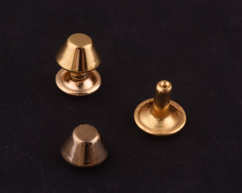 50sets Double Cap Rivet9mm8mm Gold Double Cap Rivets Copper - Etsy