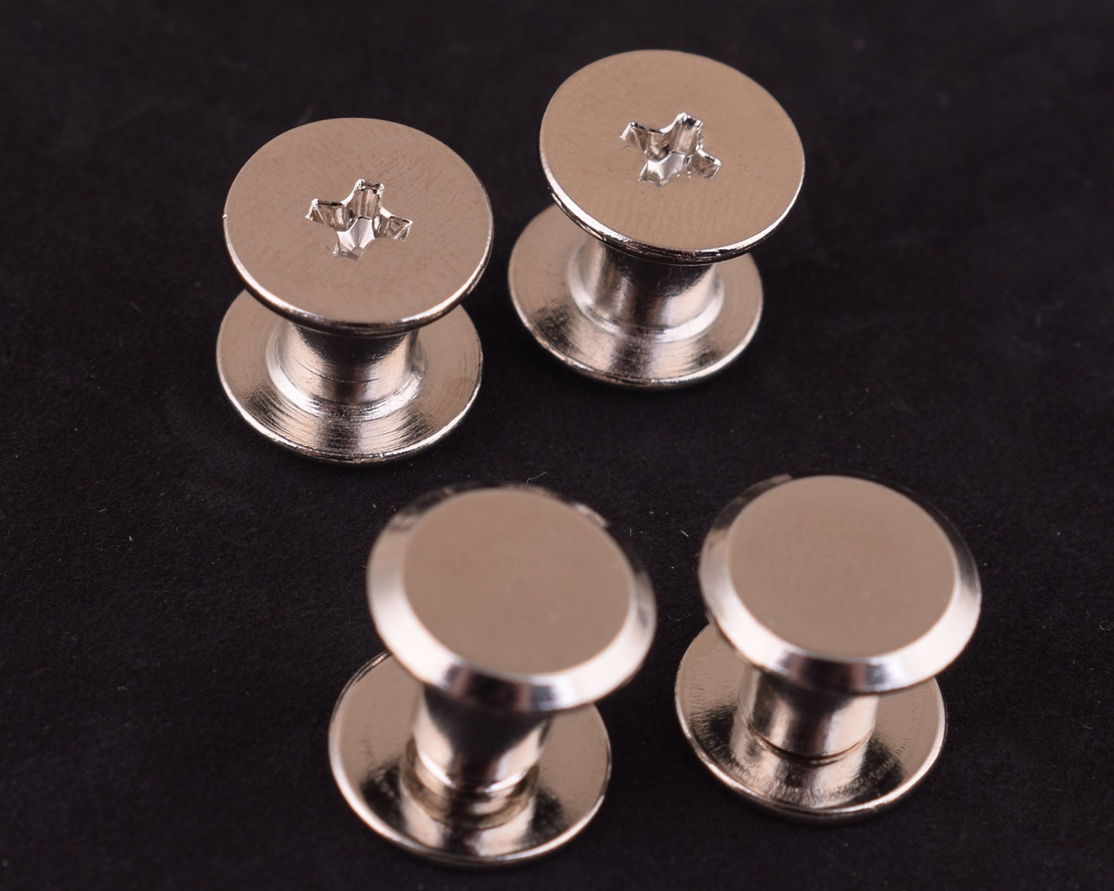 Silverbronze Screw Rivets 20 Sets 107 Mm Metal Button Screw - Etsy