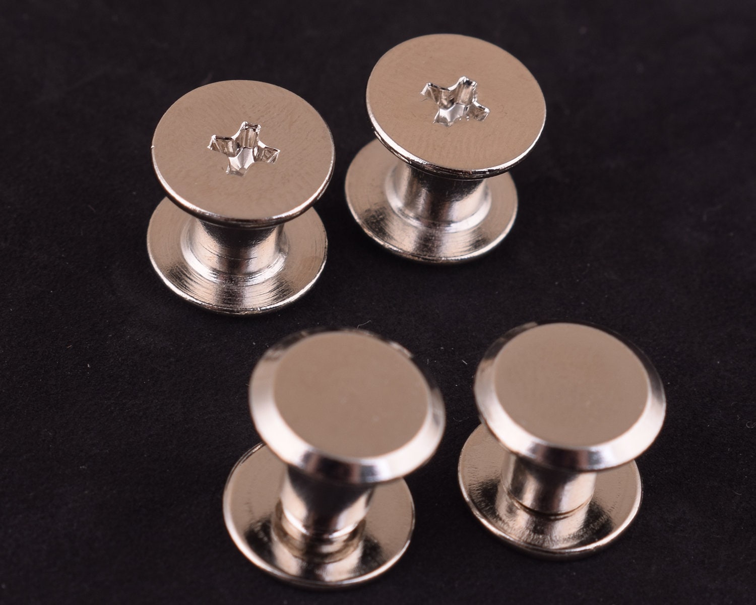 Silverbronze Screw Rivets 20 Sets 107 Mm Metal Button Screw - Etsy