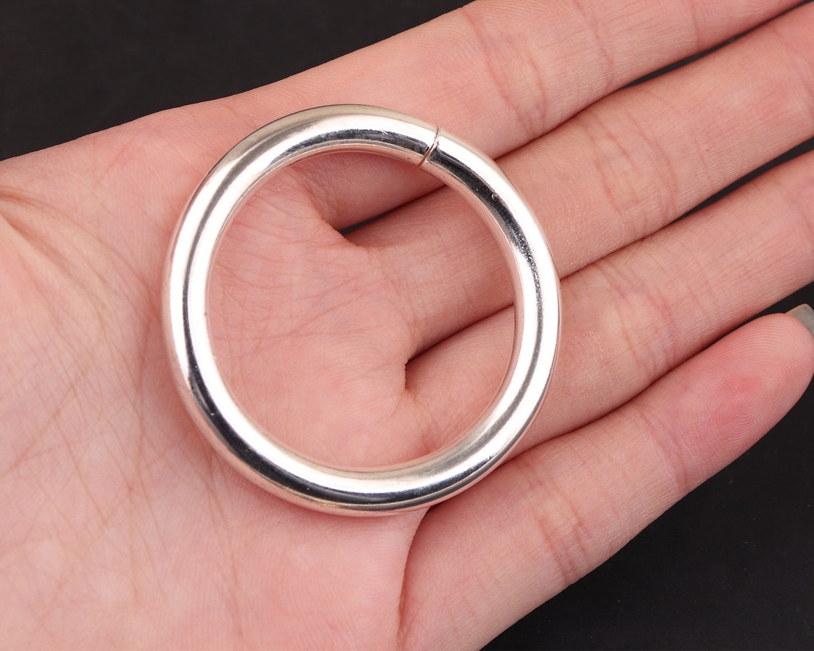 1 1/4inch 32mm Light Gold O Ring and Silver Non Welded Metal O - Etsy