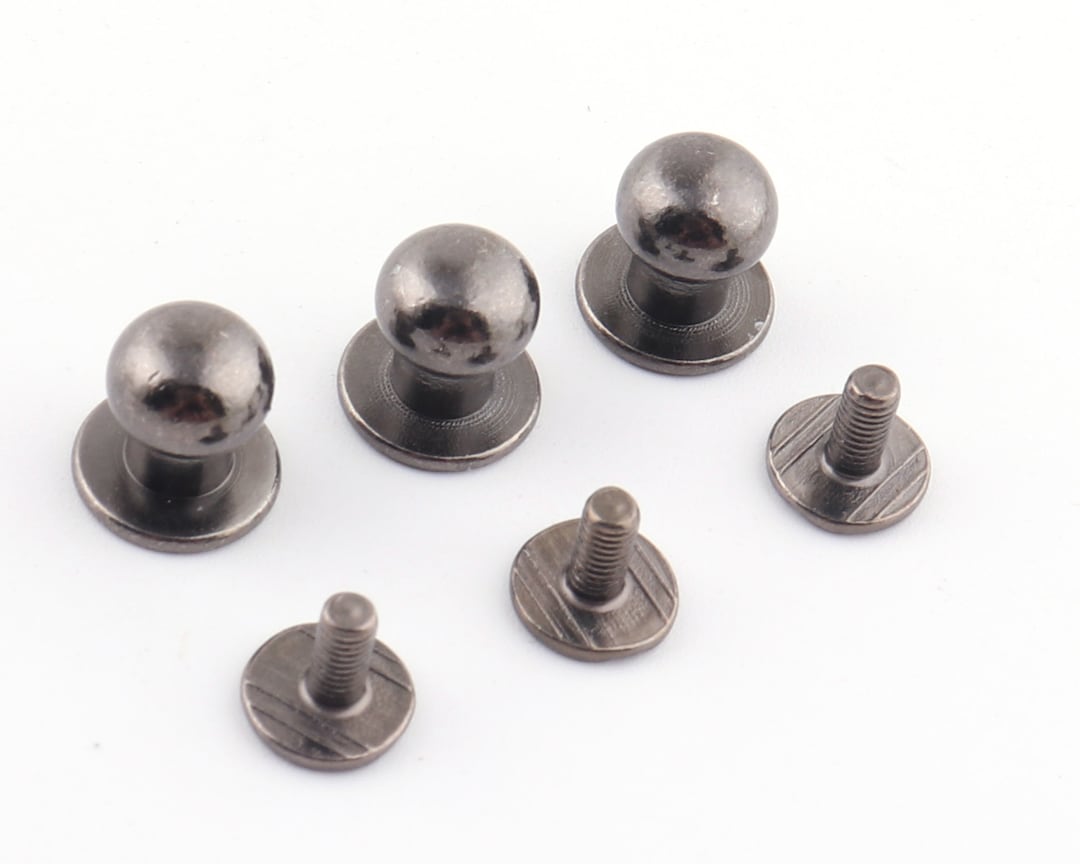 Gunmetal Round Ball Head Screw Rivets Stud Screw Back Nipple Rivet ...