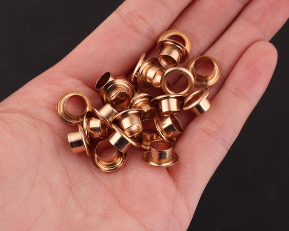 100pcs 106 Mmod ID gold Round Eyelets Hole Grommets Metal Eyelets Large Eyelet With Washer Brass Grommet Eyelet for DIY Leather Crafts Etsy Ireland
