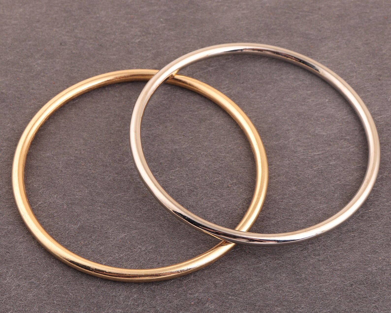 90mm Silver and Gold Large Round Ring Closed Ring Metal Jumbo | Etsy